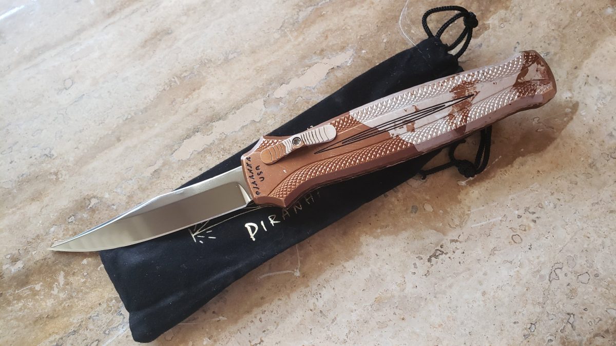 Piranha Rated R Double Action Automatic Knife, Camo P-19C - DNK Knives