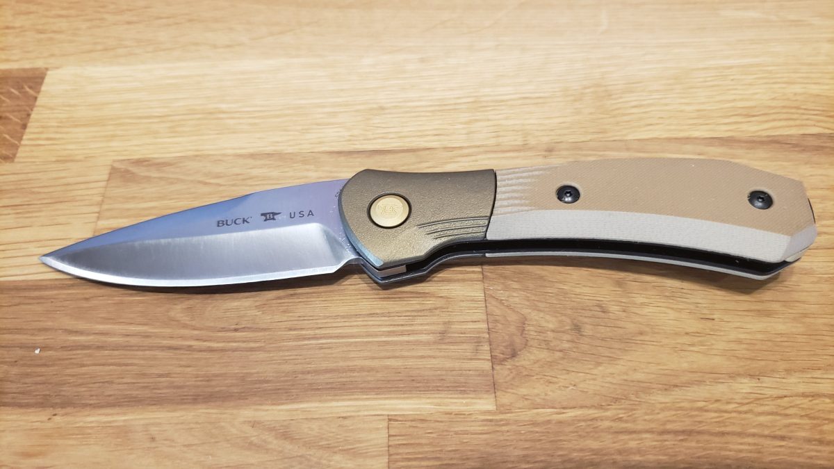 Buck Paradigm Shift Brown Satin CPM-S35VN Automatic Knife 591BRS - DNK ...