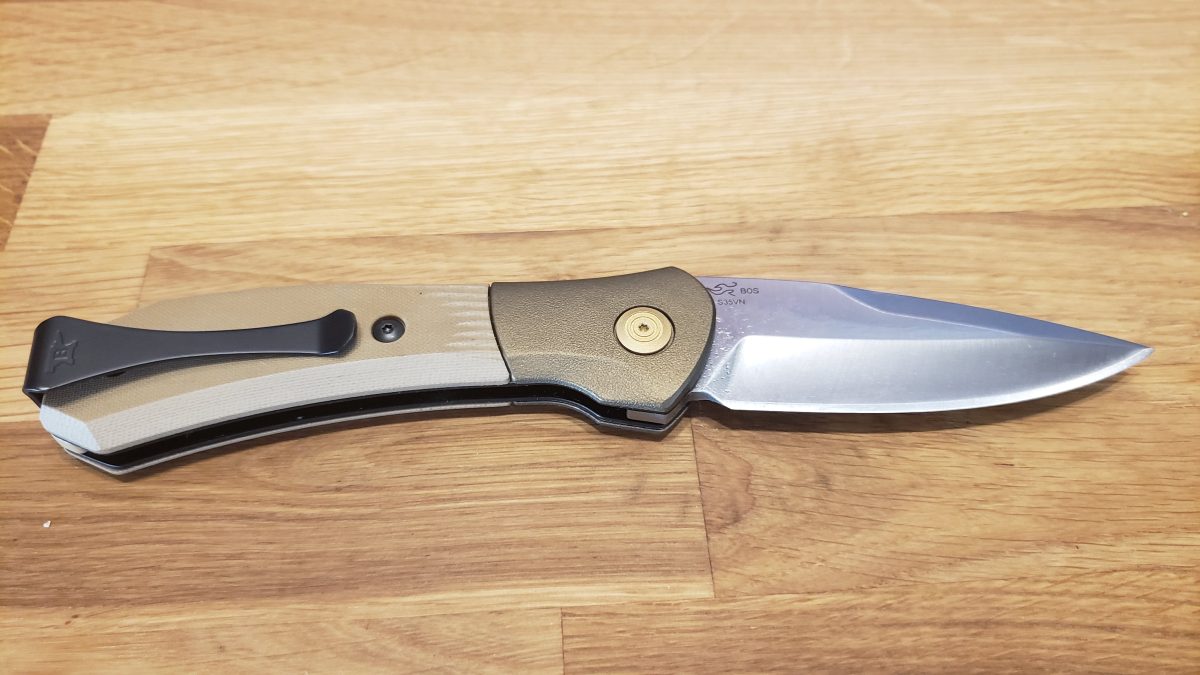 Buck Paradigm Shift Brown Satin CPM-S35VN Automatic Knife 591BRS - DNK ...