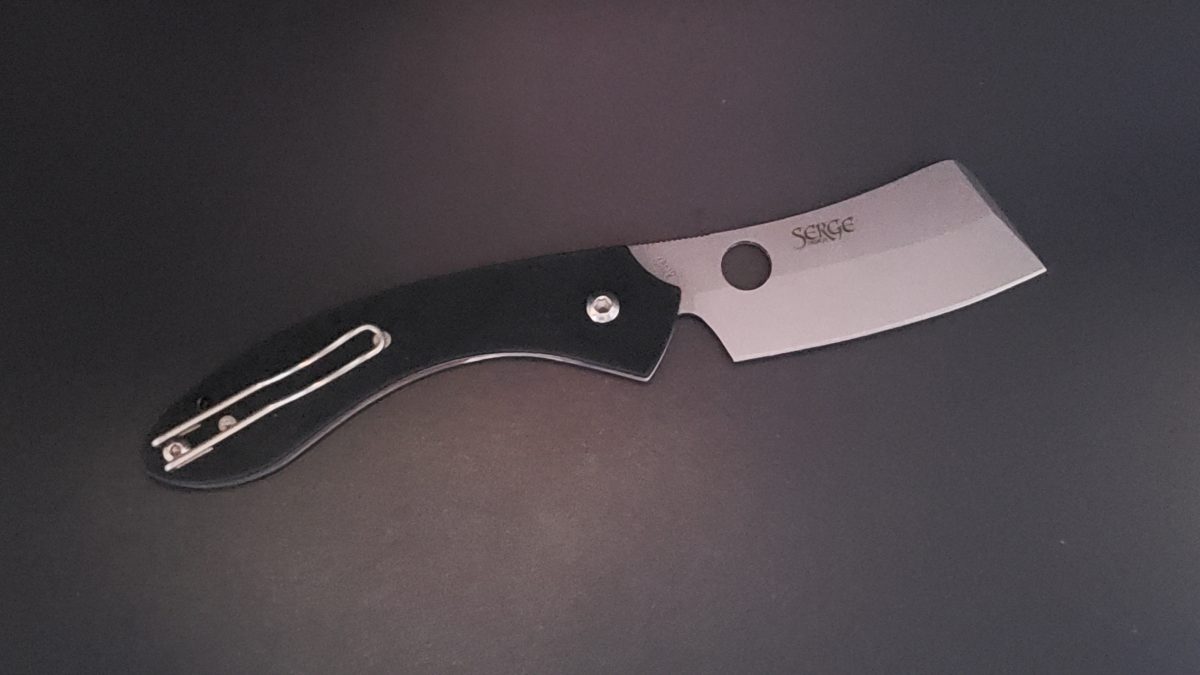 Spyderco Roc Folder Cleaver black G10 Bead Blast VG-10 C177GP - DNK Knives