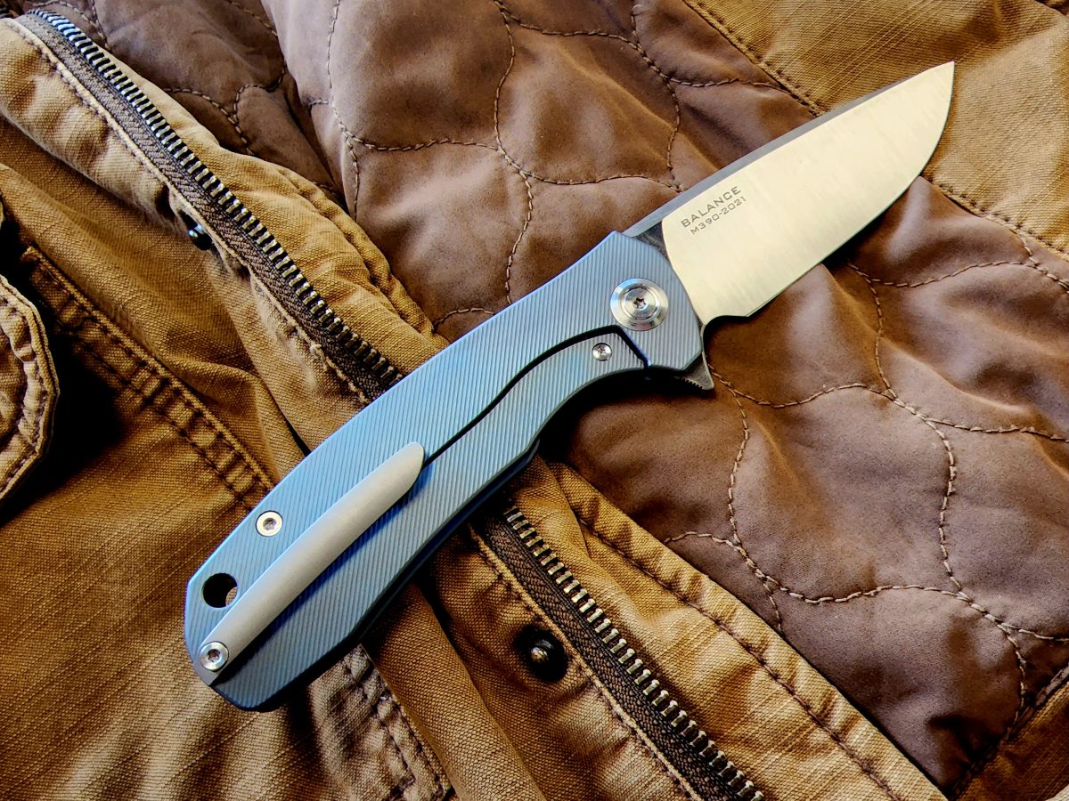 Maxace Balance 2021 Titanium Framelock M390 Satin Drop Point MBL102 ...