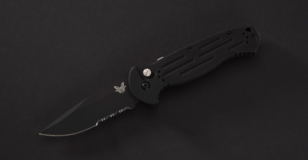 Benchmade 9051SBK AFO 2 Automatic Knife, Serrated - DNK Knives