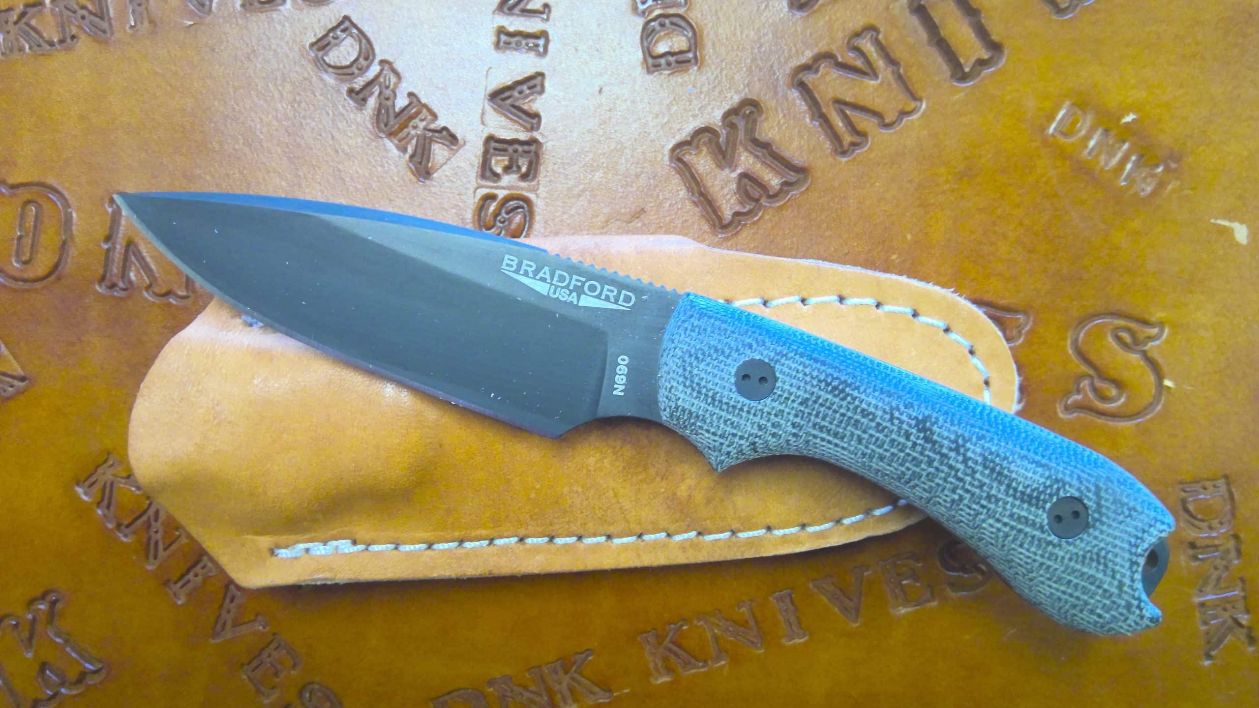 Bradford Guardian 3 Fixed Blade Black DLC Coated Blade 3D Green Micarta ...