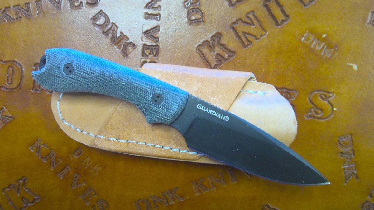 Bradford Guardian 3 Fixed Blade Black DLC Coated Blade 3D Green Micarta ...