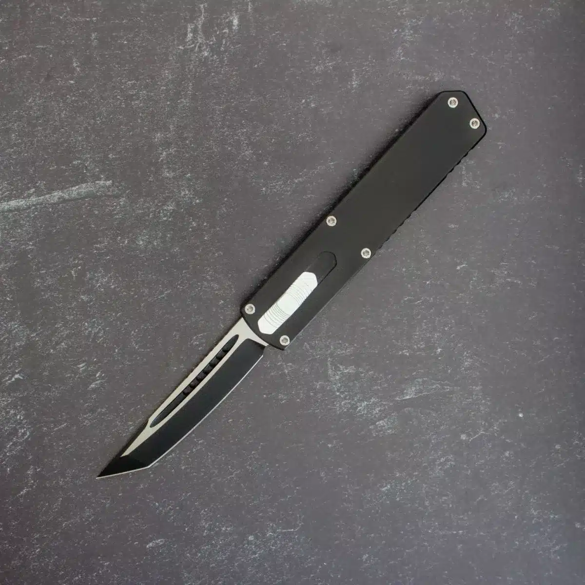 TAKCOM Nighthawk V2 OTF 3.39" 2-Tone DLC 154CM Tanto Black Aluminum ...