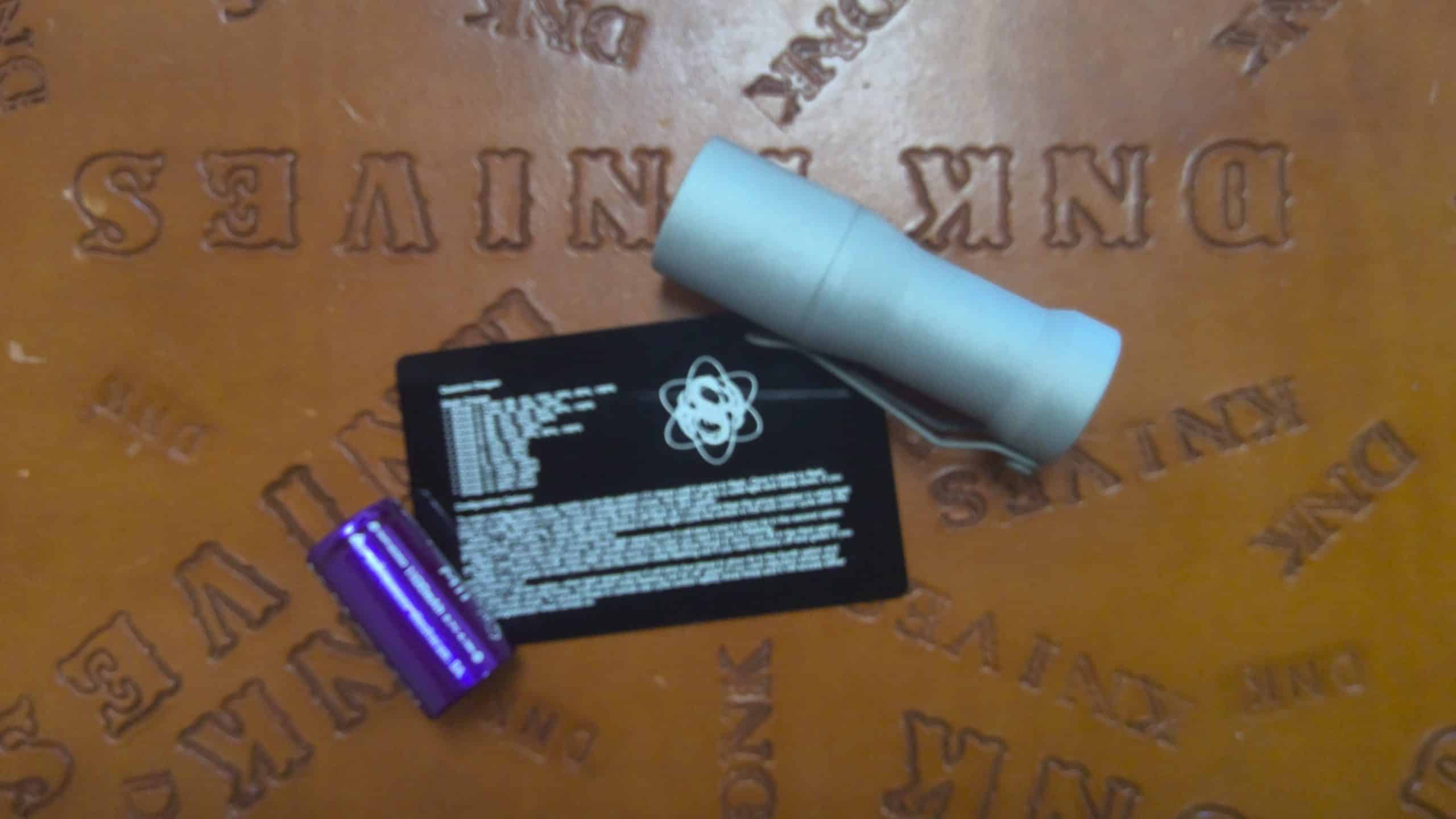 CWF Custom 18350 Peanut Flashlight 5000K Stonewashed Aluminum - DNK Knives