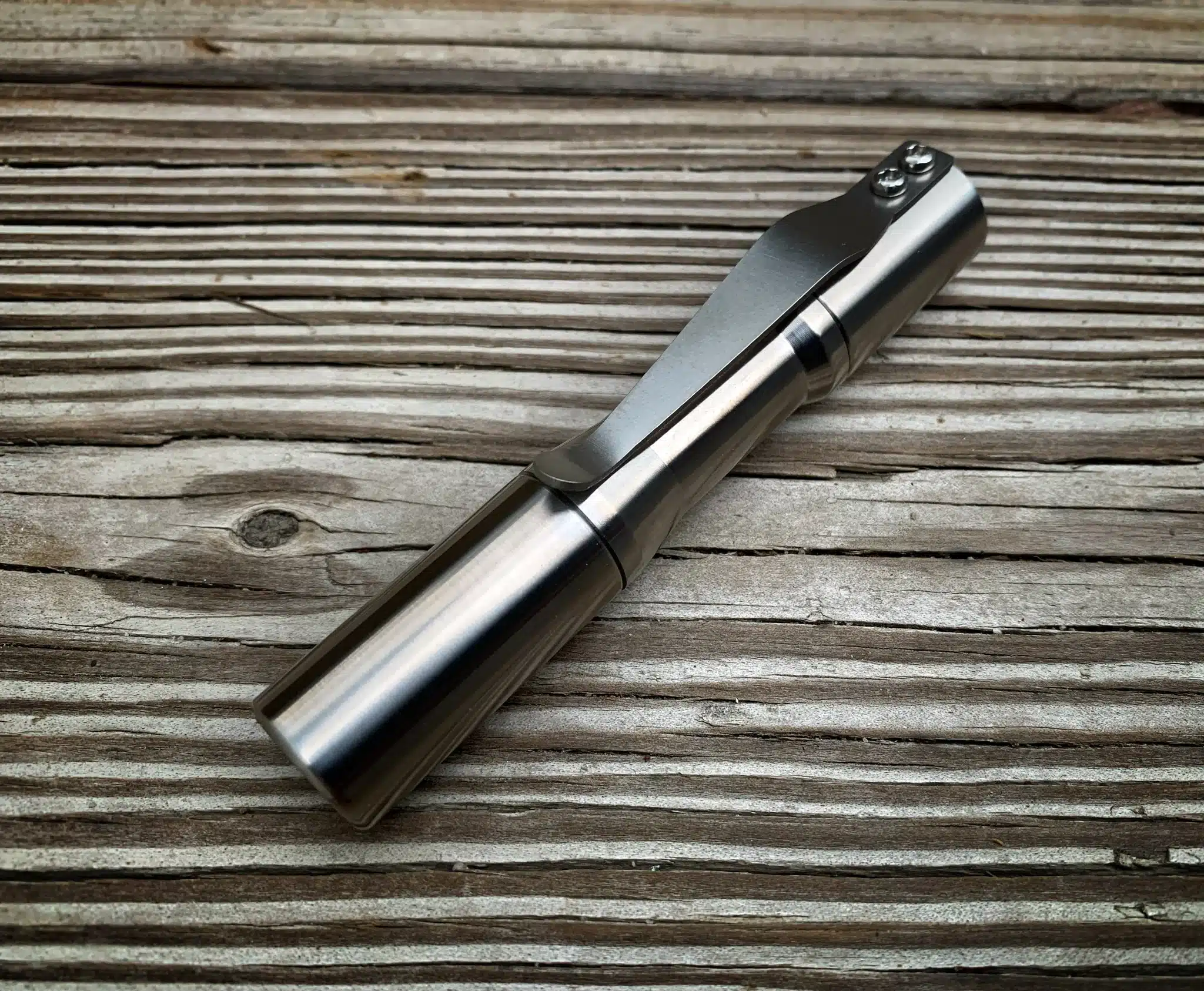 CWF Custom 10440 Flashlights Micro Arcadian Click Machined Titanium ...