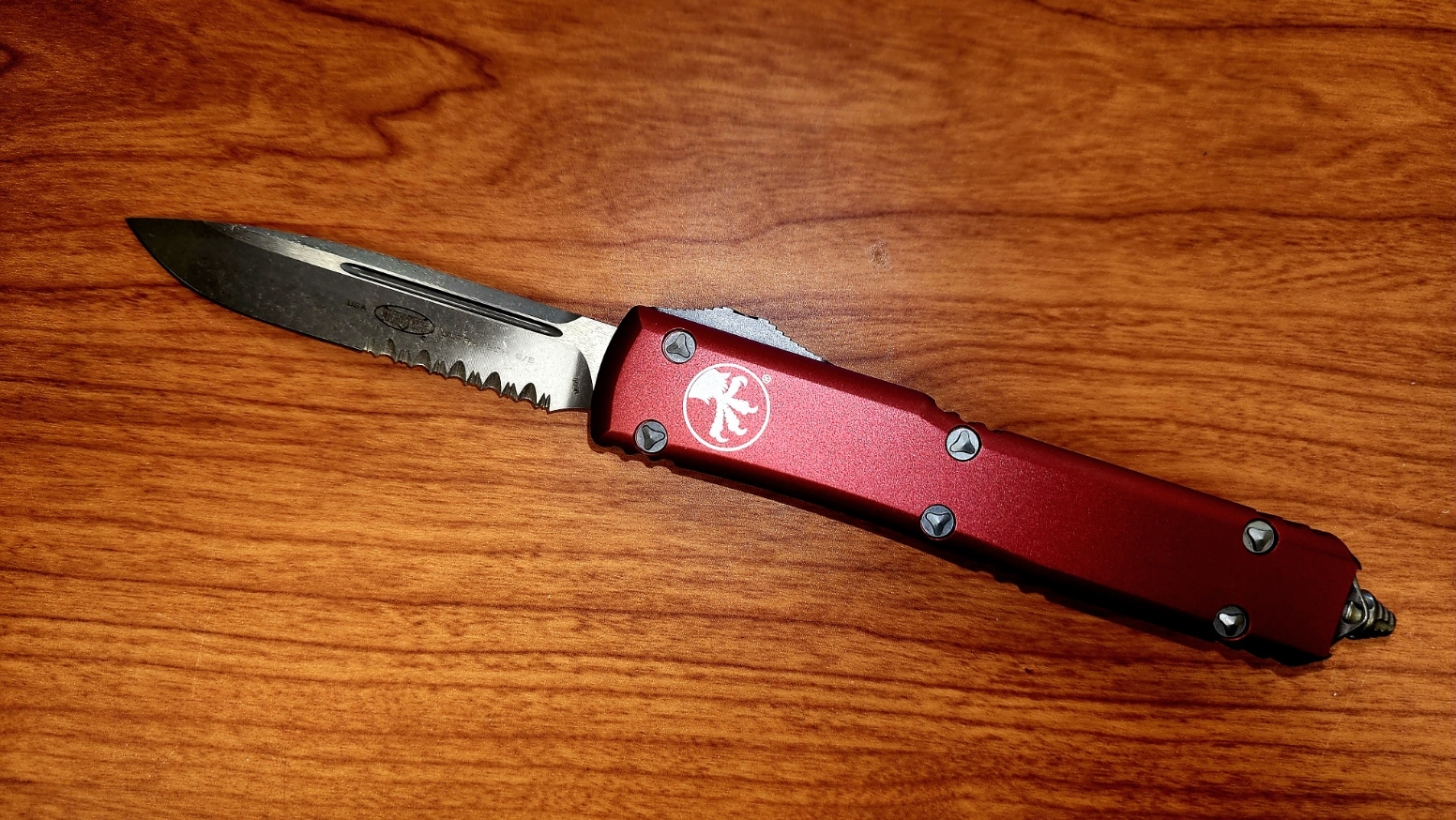 Microtech 121-11APMR Ultratech Merlot Aluminum Drop Point Apocalyptic ...