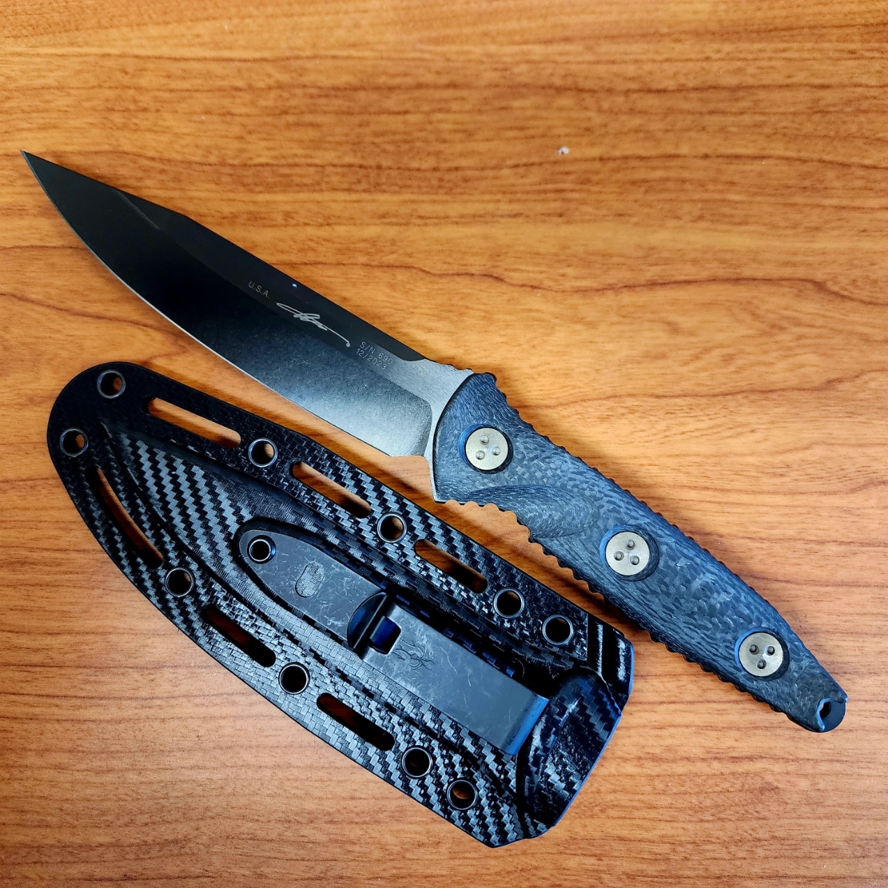 Microtech 113-1DLCCFS Socom Alpha Signature Series Fixed Blade DLC Clip ...