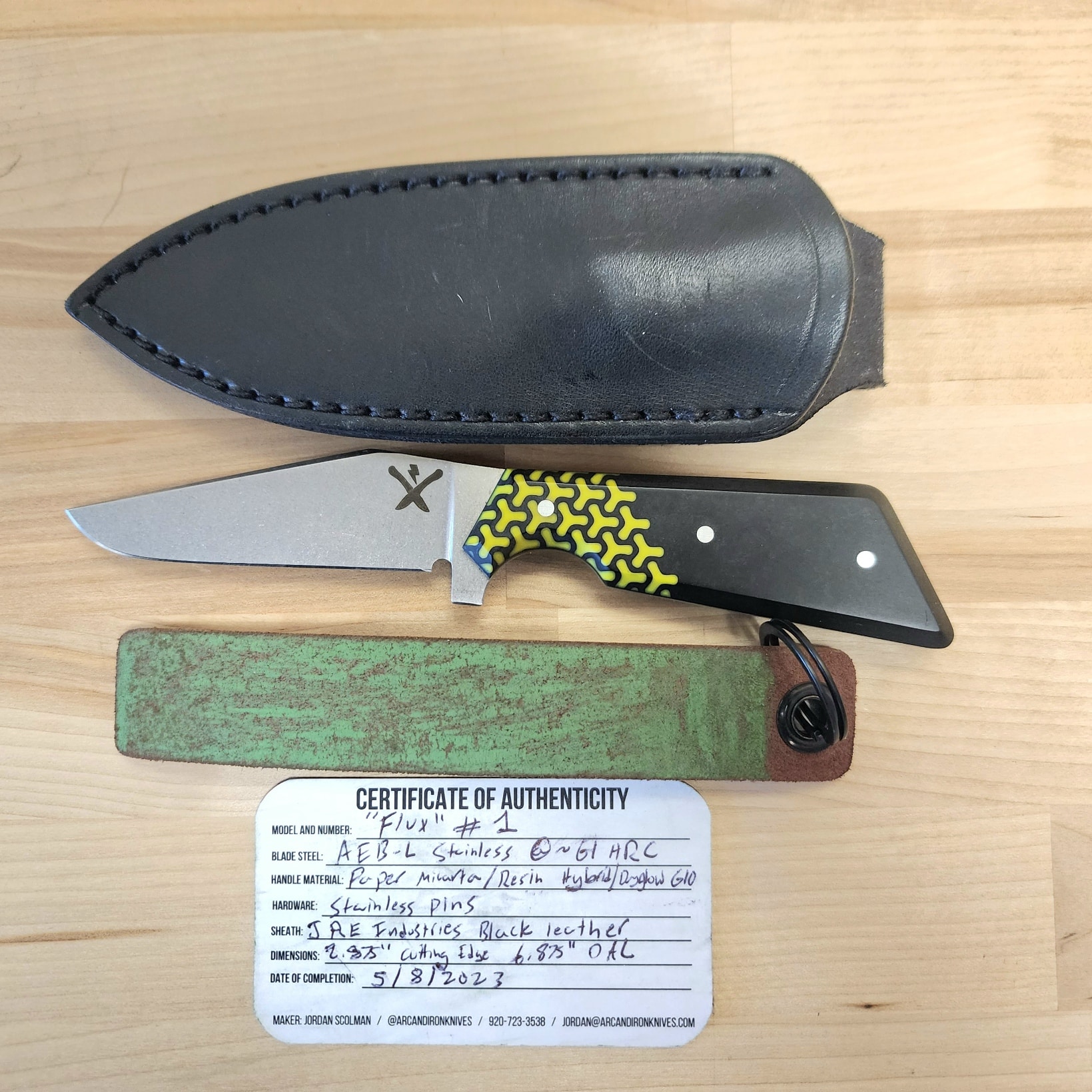 Preowned Arc and Iron Flux #1 AEB-L 3" Stainless Blade Paper/Resin ...
