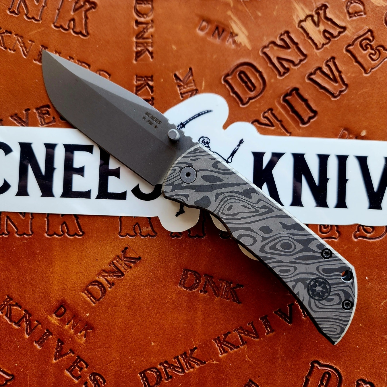 McNees Knives PM Mac 2 Atomic Beskar Engraved Titanium 3.5" Magnacut ...