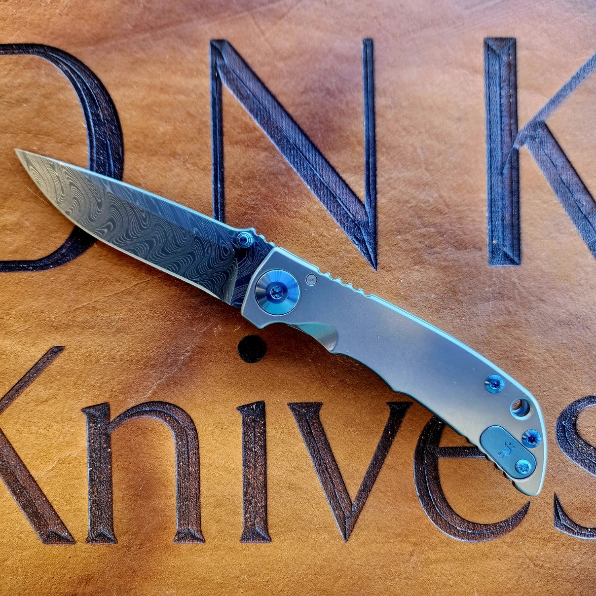 Spartan Blades Custom Harsey Folder Chad Nichols Damascus Satin ...