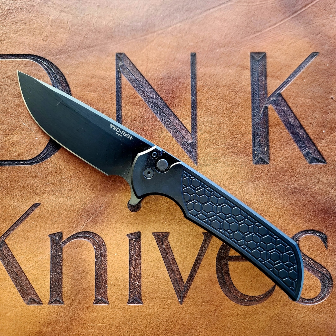 Protech Mordax MX106 Gridlock Textured Black Aluminum Handle Black Magnacut - DNK Knives